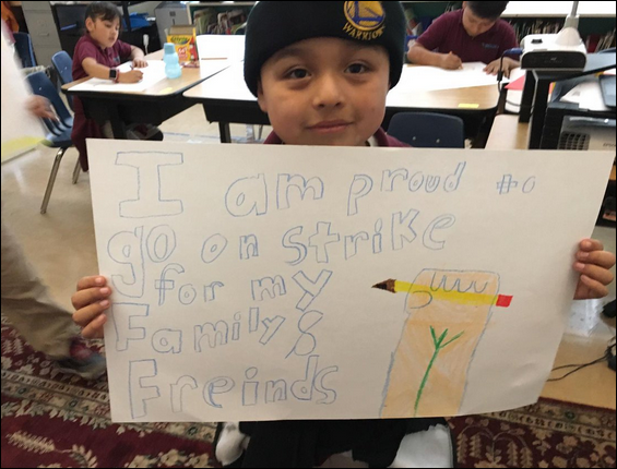 Oakland students make protest signs in class as teachers union goes on ...
